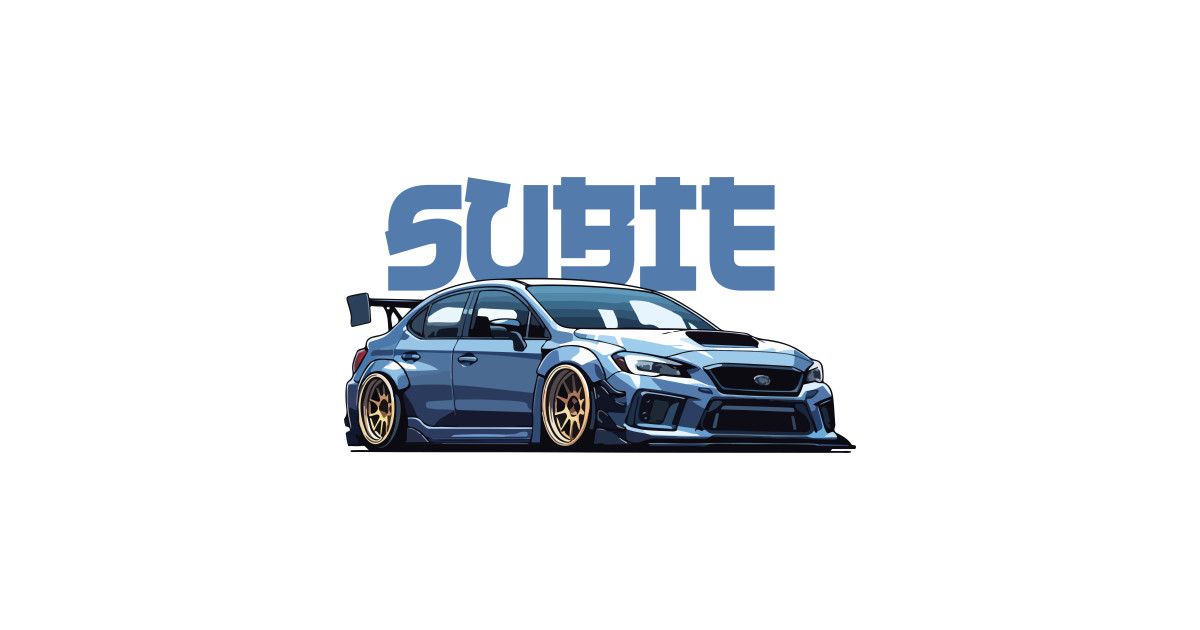 Subaru WRX STI Car Art - Impreza Widebody Modified JDM Car - Subaru Wrx ...