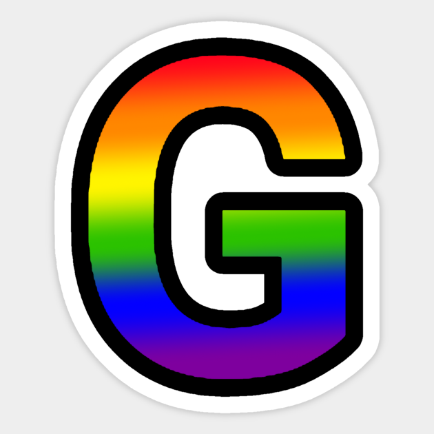 Rainbow Letter G - Rainbow - Sticker | TeePublic