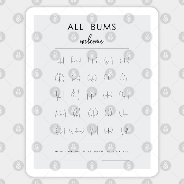 All Bums Welcome - Quirky Art - Booty - Bums - Shapes and Sizes - Bums ...
