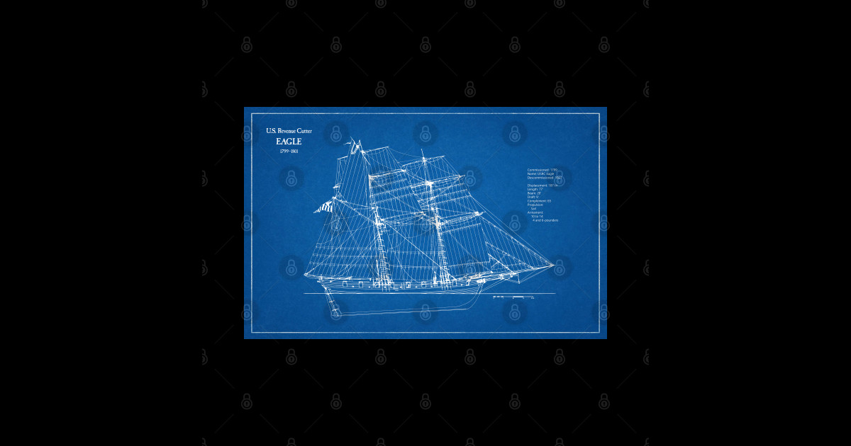 United States Revenue Cutter Eagle - AD - Eagle - Sticker | TeePublic