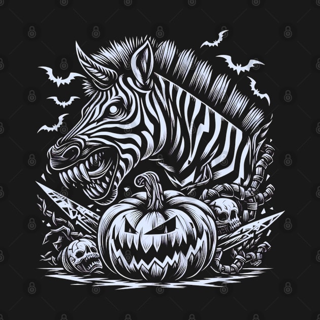 Cute Skull Zebra Gothic Halloween Scary Witch Ghost - Skull Zebra ...