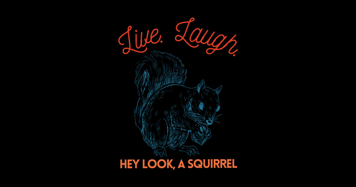 Live.Laugh Hey Look, A Squirrel - Squirrel Lover - Sticker | TeePublic