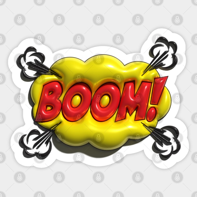 Comic Boom Sign - Comic - Sticker | TeePublic