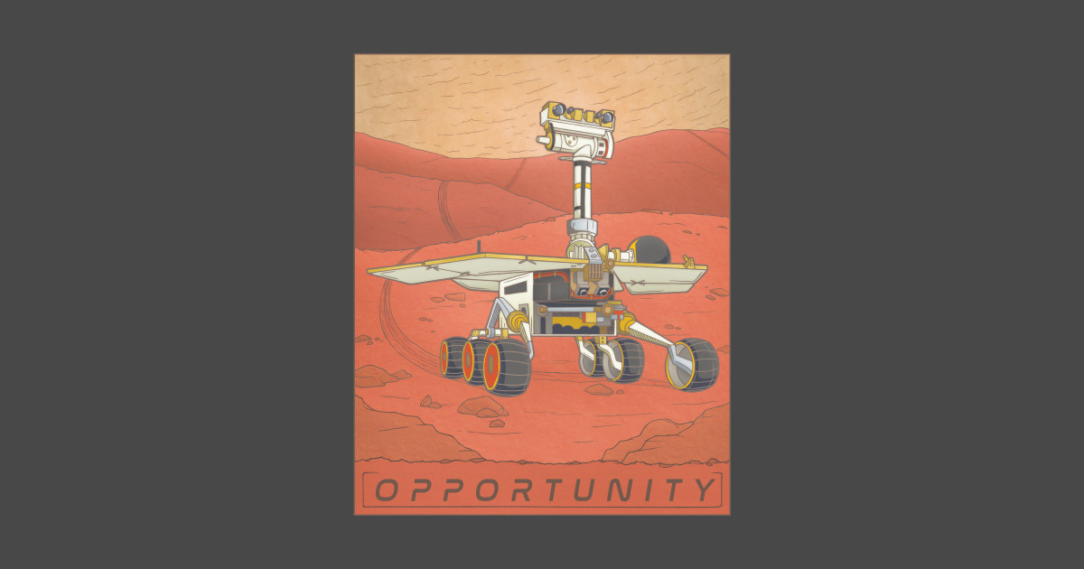 Opportunity Mars Rover | A Space Fanart Illustration - Mars Rover - T ...