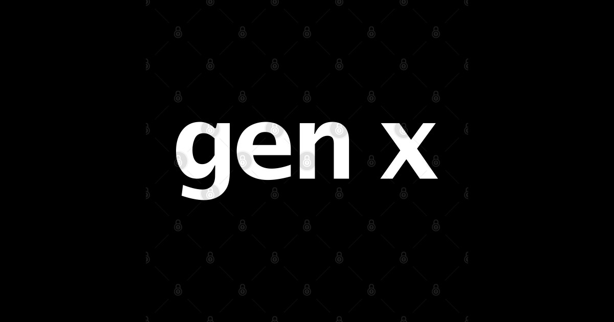 Gen X Minimal Typography - Gen X - Sticker | TeePublic