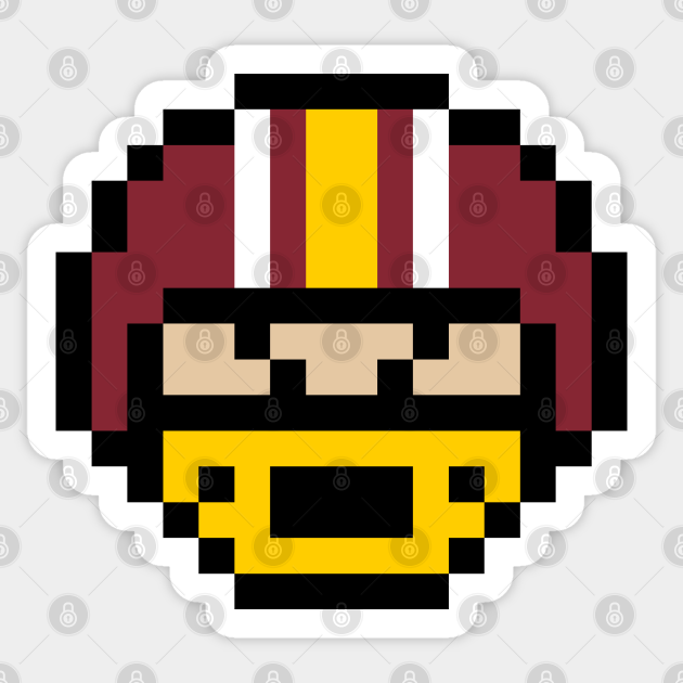 8-Bit Helmet - Washington - Football - Sticker | TeePublic