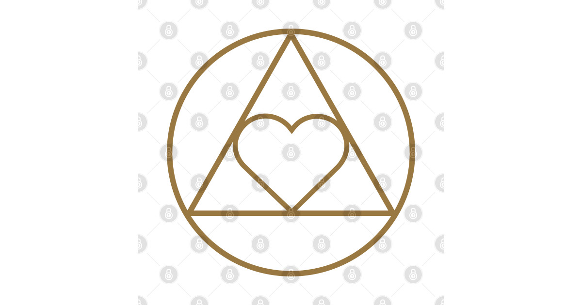 AA Symbol With Heart - Alcoholics Anonymous - T-Shirt | TeePublic