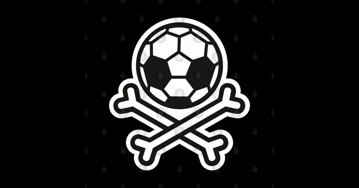 Soccer skull hooligan - Football Supporter - Sticker | TeePublic