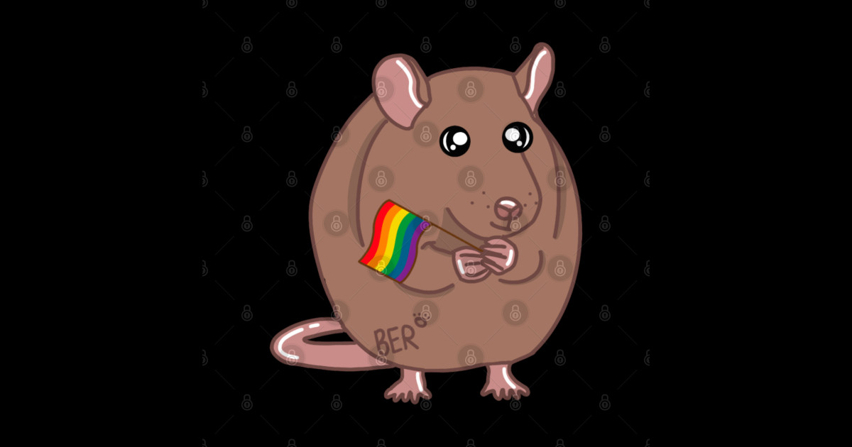 Robin The LGBTQ+ Rainbow Pride Rat - Lgbtq Pride - Sticker | TeePublic