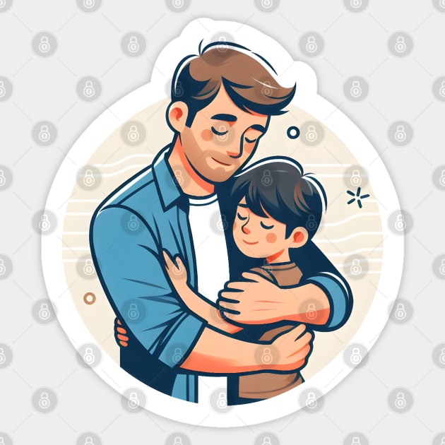 Father and Son - Happy Fathers Day - Daddy Gift - Fathers Day - Sticker ...