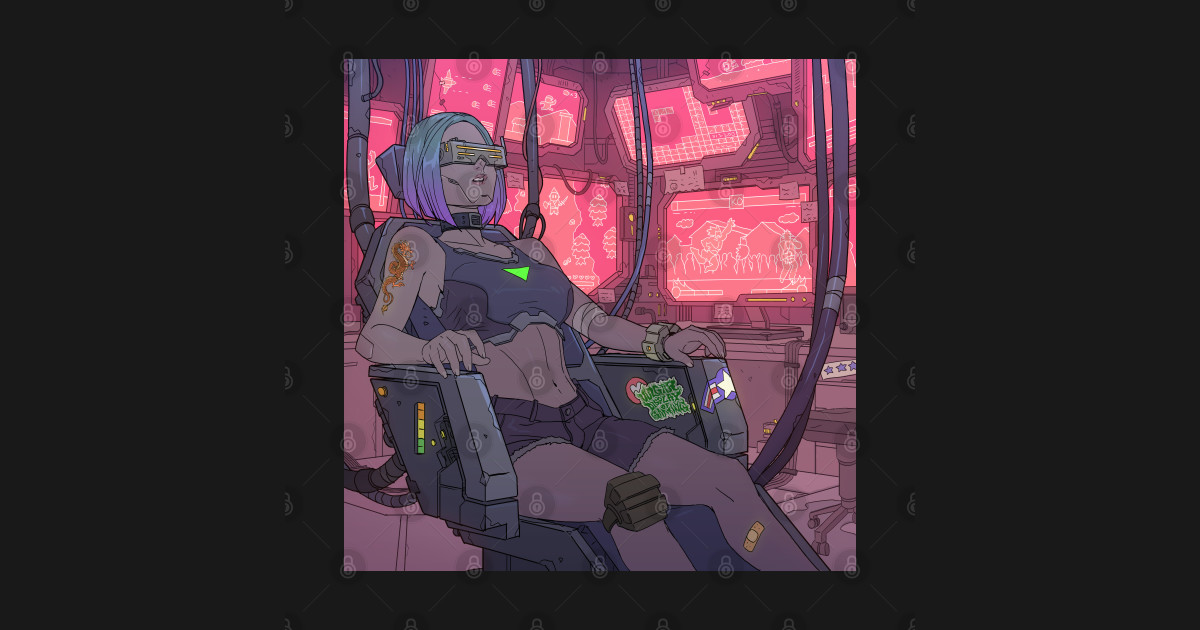 Cyberpunk anime girl plugged in - Anime Girls - T-Shirt | TeePublic