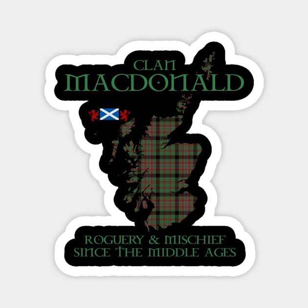 Clan MacDonald of Denovan tartan Scotland map Saltire flag and lion ...