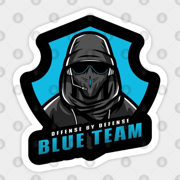 Blue Team | Hacker Design - Blue Team - Sticker | TeePublic