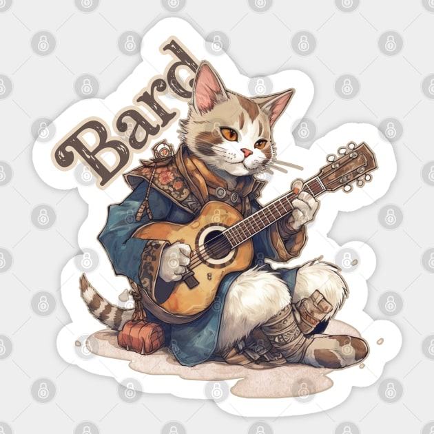 The Bard Cat - Bard - Sticker | TeePublic