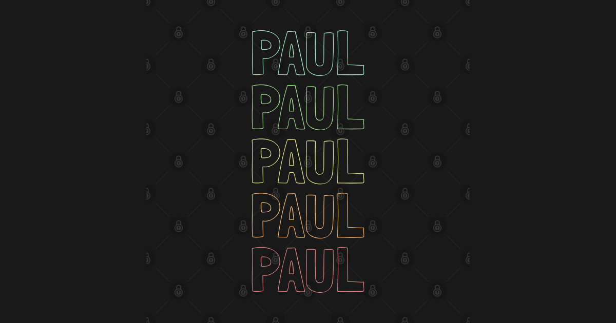 Paul Name Pattern - Paul - T-Shirt | TeePublic