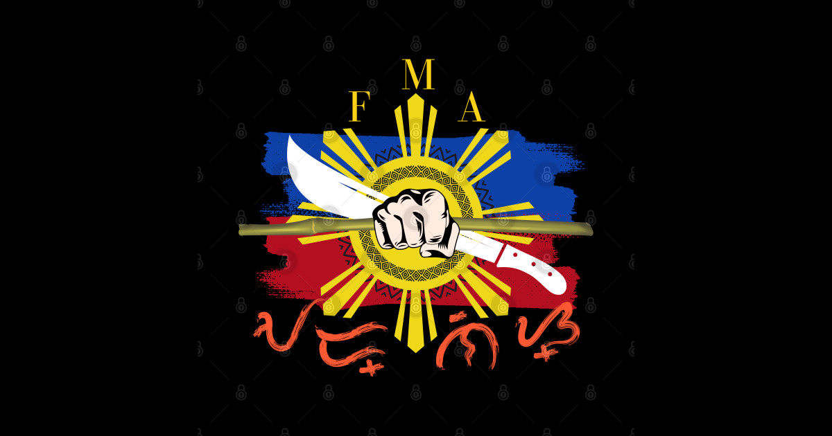 Filipino Martial Arts (FMA) Baybayin word Arnis - Philippines Flag ...