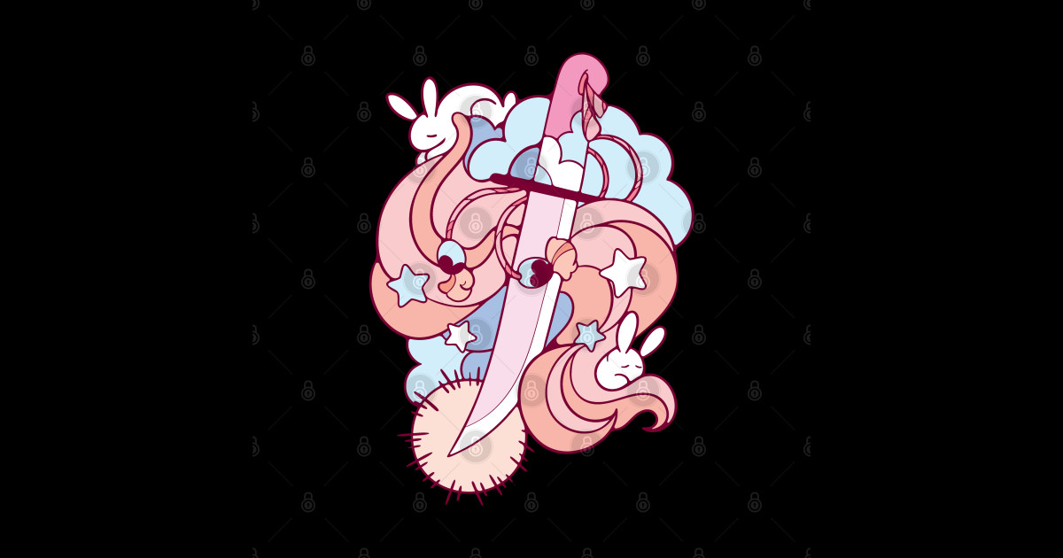 Dreamy Bun Dagger - Dagger - Sticker | TeePublic
