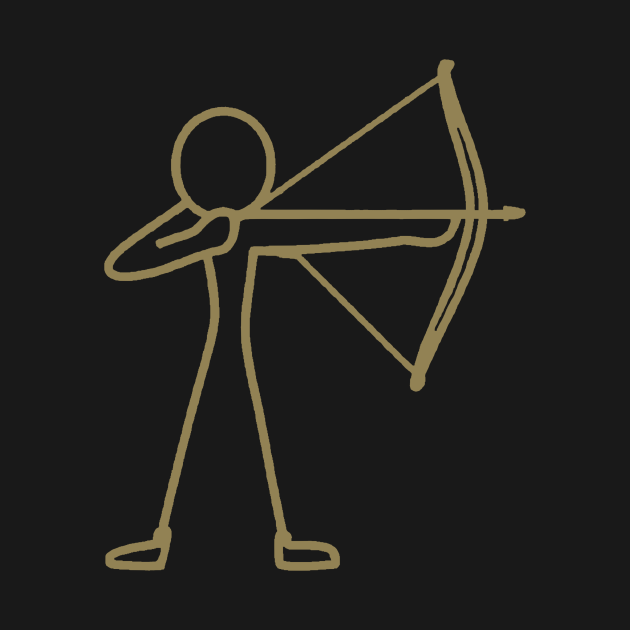 Stick figure bow archery archer - Gift Idea - T-Shirt | TeePublic