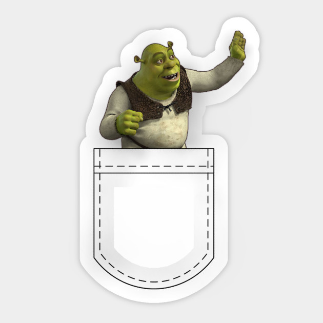 Waving Pocket Shrek - Shrek - Sticker | 20% OFF Today Sale | Printblur