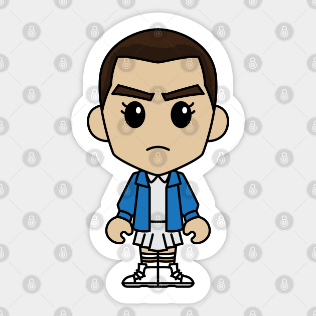 Chibi Eleven Stranger Things - Stranger Things - Sticker | TeePublic