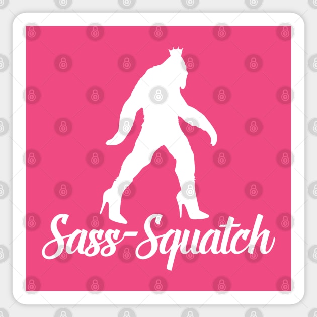 Sass Squatch white - Sasquatch - Sticker | TeePublic