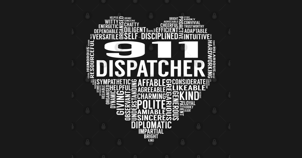 911 Dispatcher Heart - 911 Dispatcher - T-Shirt | TeePublic
