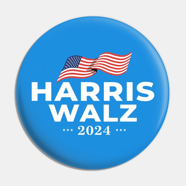 Kamala Harris Tim Walz 2024 - Harris Walz 2024 - Pin | TeePublic