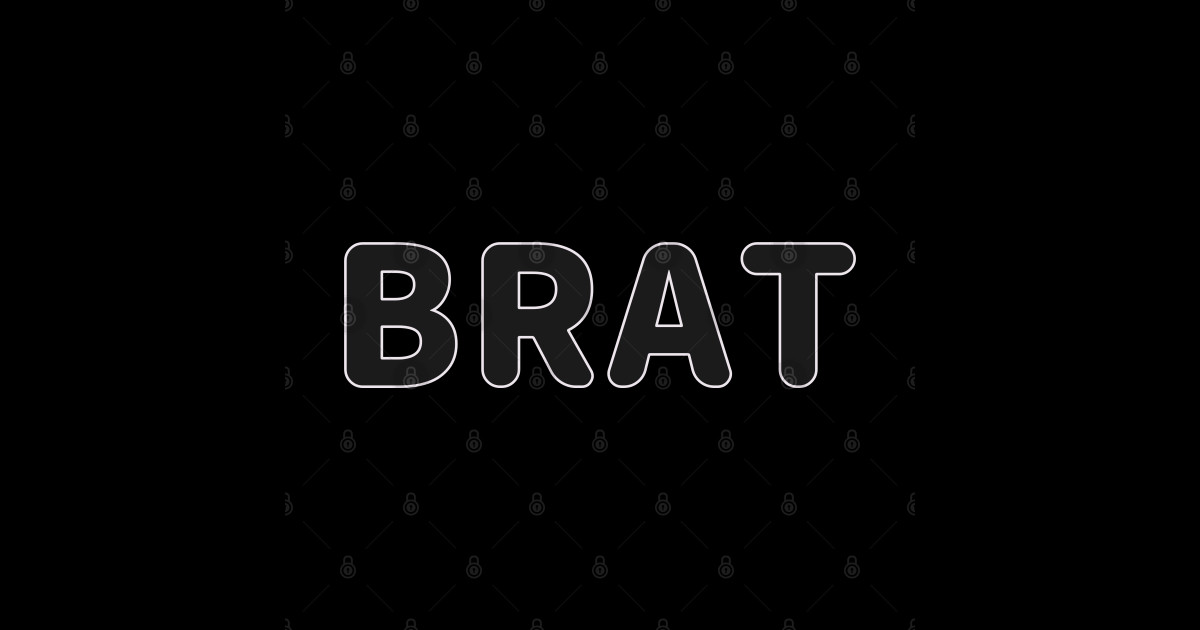 Brat Text Design - Brat - Sticker | TeePublic