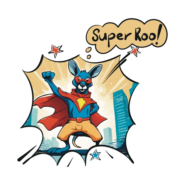 Super Roo Superhero Kangaroo - Kangaroo - T-Shirt | TeePublic