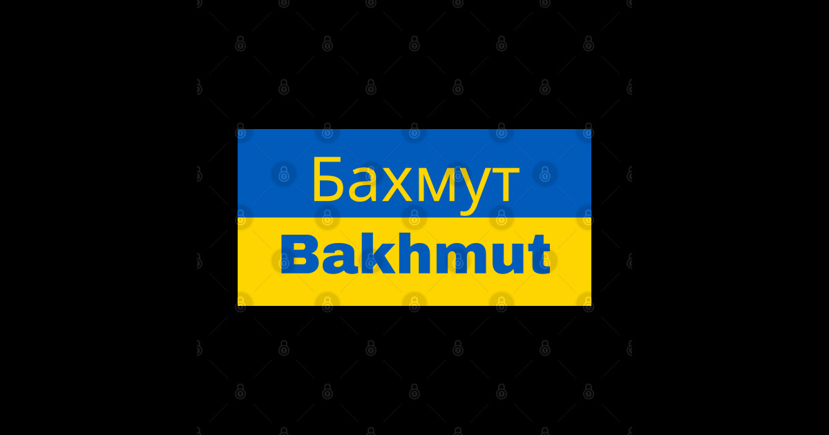 Bakhmut City in Ukrainian Flag - Ukrainia - Sticker | TeePublic