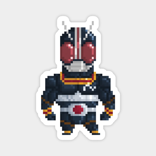 Retro Gamer 8bit Kamen Rider Black Tokusatsu - Pixel Art - Magnet ...
