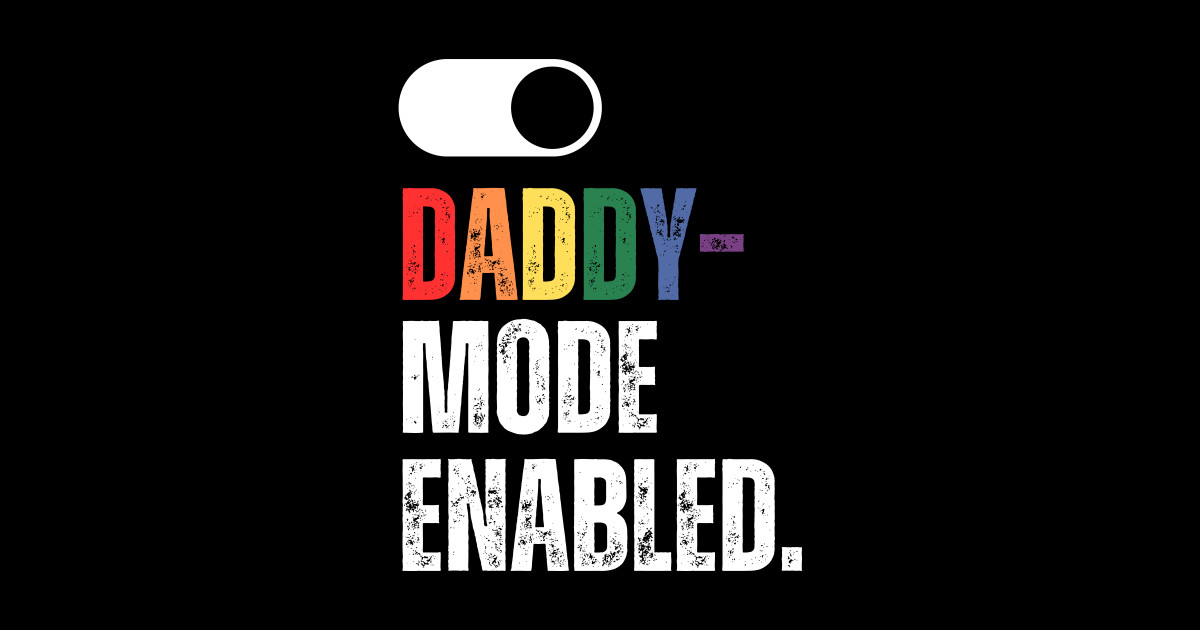 Daddy-mode enabled white and rainbow on/off switch - Daddy - Sticker ...