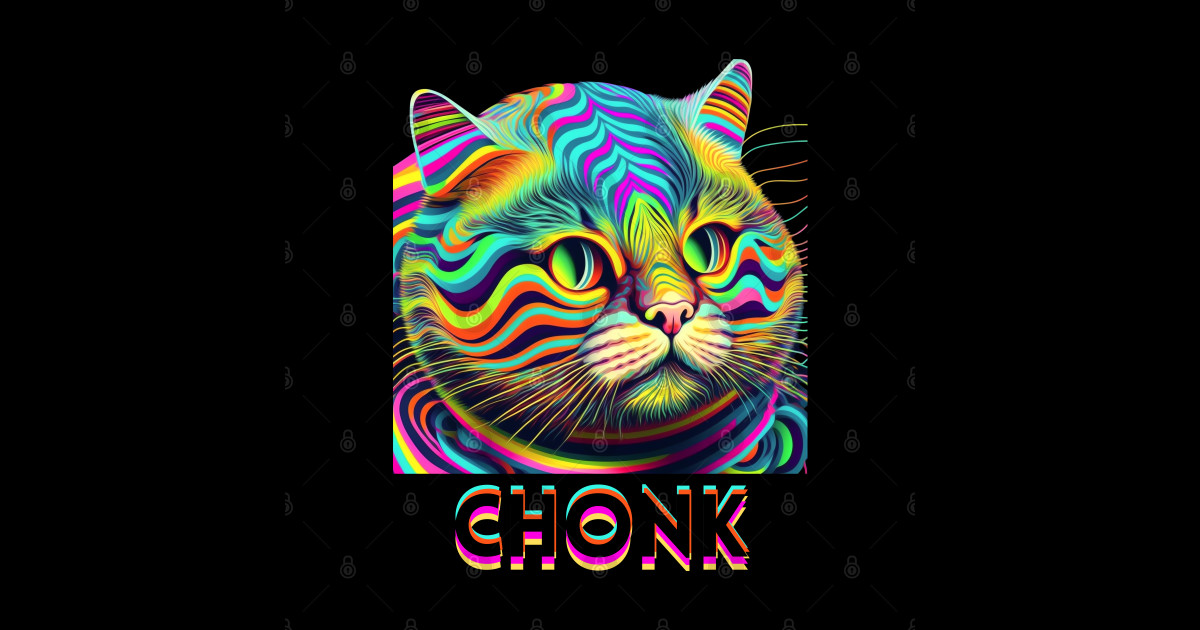 Chonk! - Chonk Cat - Sticker | TeePublic