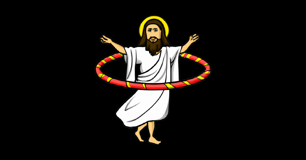 Hoola-Hooping Jesus Christ - Jesus Christ - Sticker | TeePublic