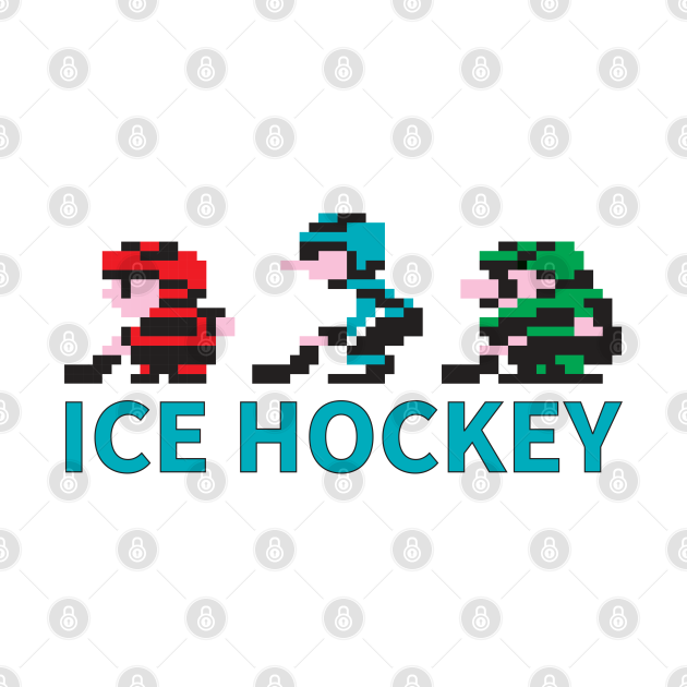 8-bit Ice Hockey Guys - Nintendo - T-Shirt | TeePublic