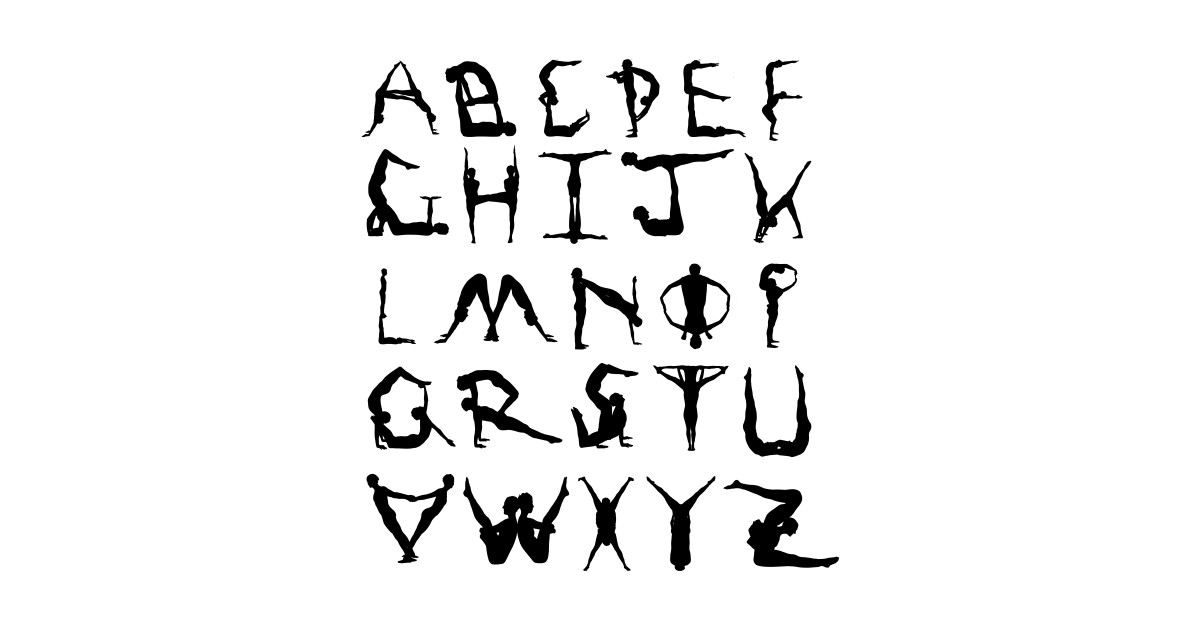 Acro Yoga - Alphabet - Acro Yoga - T-Shirt | TeePublic