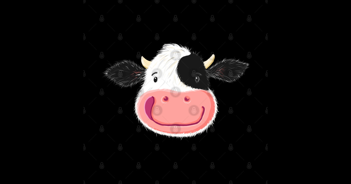 Cute Smiling Dairy Cow - Holstein - Posters and Art Prints | TeePublic
