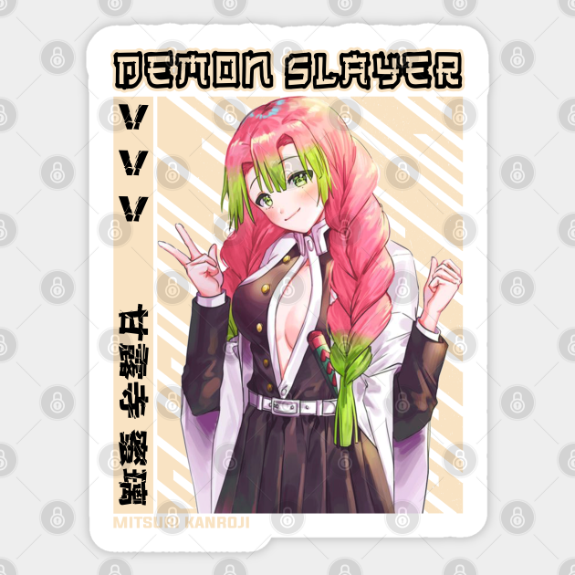 mitsuri kanroji - Demon Slayer - Mitsuri Kanroji - Sticker | TeePublic