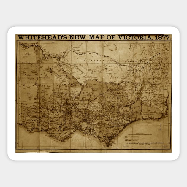 Vintage Victoria - Maps - Sticker | TeePublic
