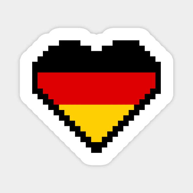 German Flag Pixel Art, Germany Flag pixel art - German - Magnet | TeePublic