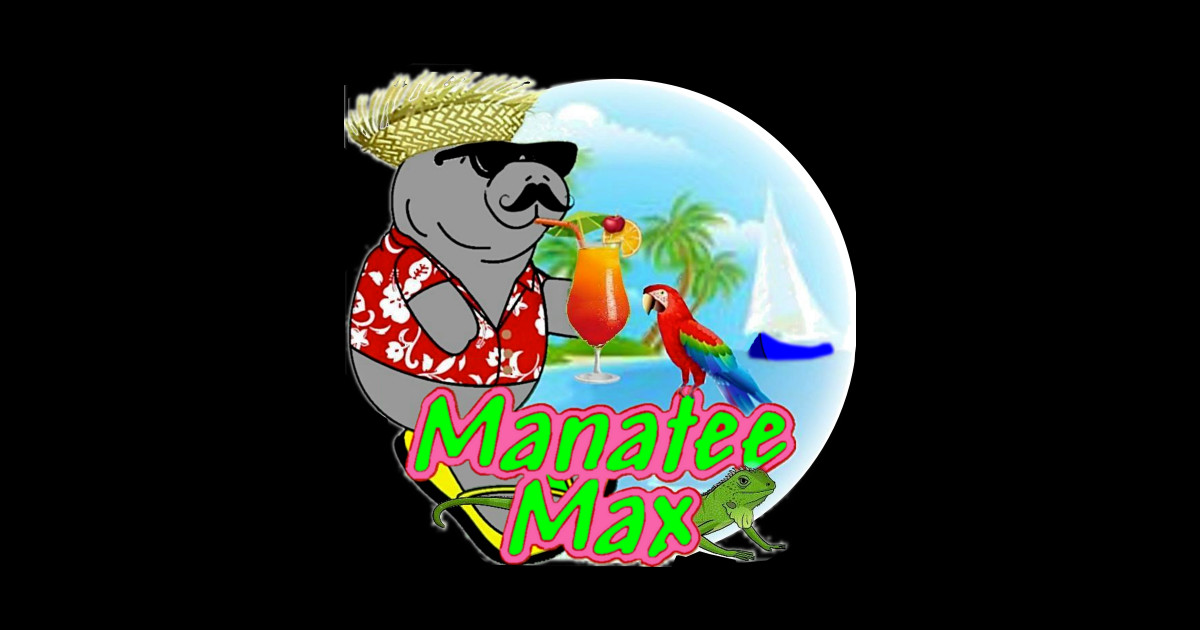 Manatee Max and friends - Manatee Max - Sticker | TeePublic
