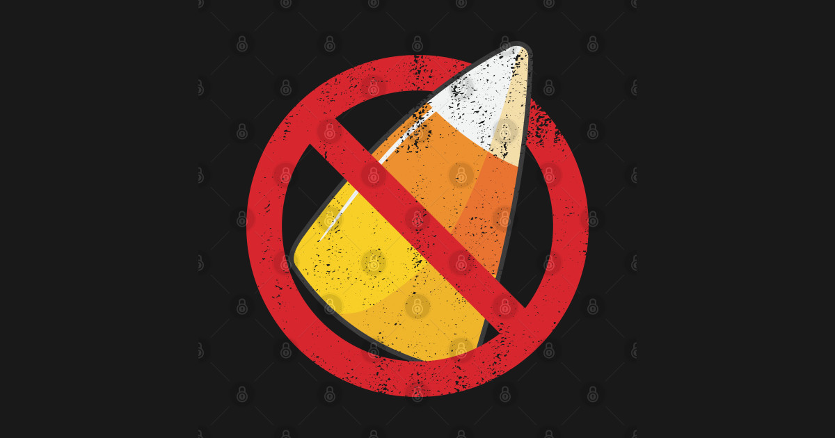 No candy corn allowed distressed style - Candy Corn - Crewneck ...