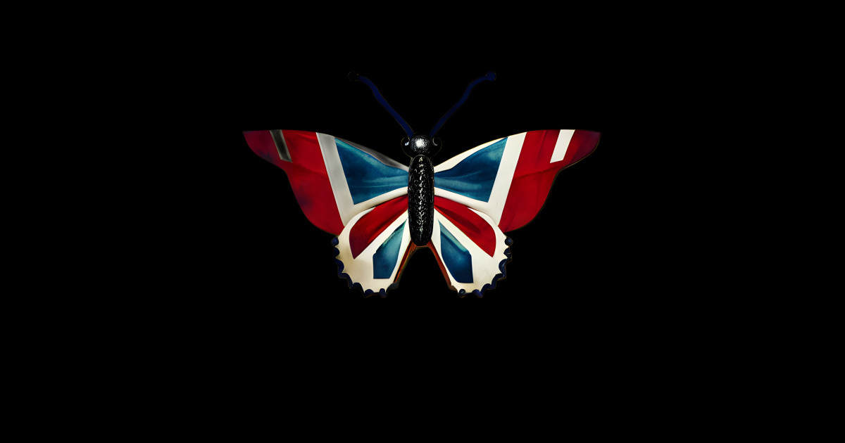Union Jack Butterfly - Union Jack - Sticker | TeePublic