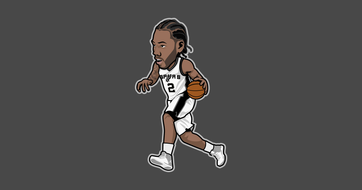 Kawhi Leonard Cartoon Fan - Kawhi Leonard - Sticker | TeePublic