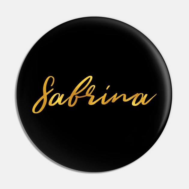 Sabrina Name Hand Lettering in Faux Gold Letters - Sabrina - Pin ...