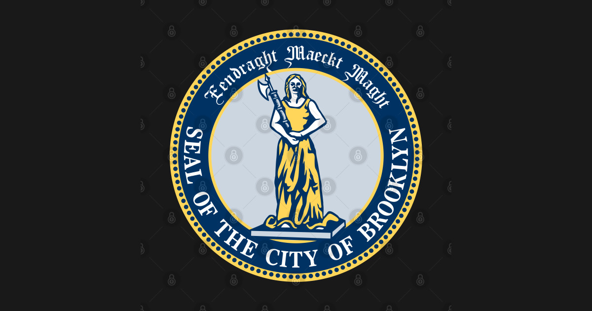 Flag of Brooklyn NYC New York City - seal symbol logo emblem decal gift ...