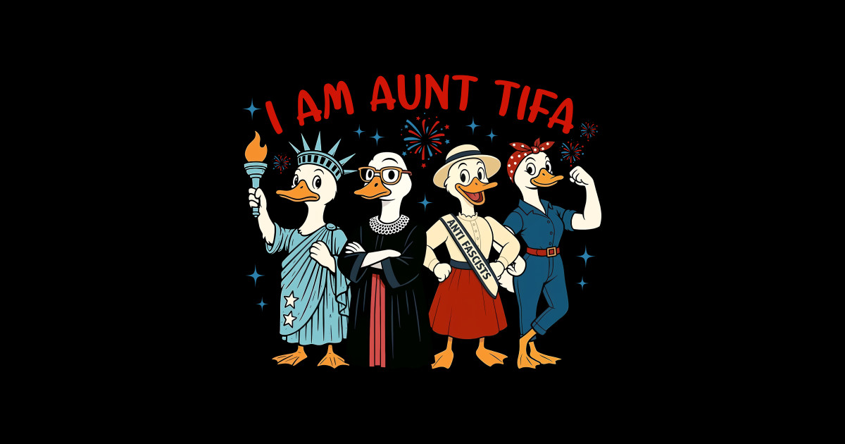 Strong Aunt Team Empowered Women Funny Duck Character Scene - Strong ...