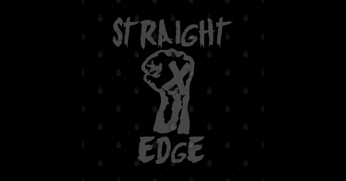 Straight Edge Fist Punk Rock Movement - Straight Edge - Sticker | TeePublic