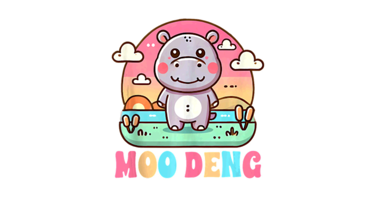 Boo Deng Funny Moo Deng Hippo Gift For Men Women - Hippopotamus - T ...