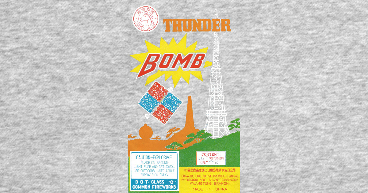 Thunder Bomb - Fireworks - Baseball T-Shirt | TeePublic